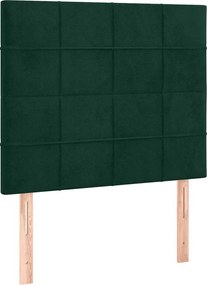 vidaXL Čelo postele s LED 80x5x118/128 cm samet [3122459] Barva: Černá