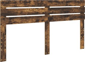 Rám postele Kouřový dub 200 x 200 cm Masivní borové dřevo 3411379