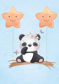 Plakát Panda a hvězdičky