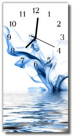 Skleněné hodiny vertikální Umělecký kouř barevné abstrakce