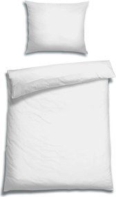 Florella Saténové povlečení Edel Uni Weiss Rozměr: 70x90 + 140x200 cm