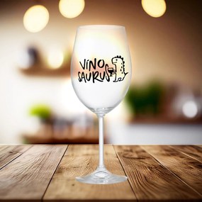 VÍNOSAURUS - čirá sklenice na víno 350 ml