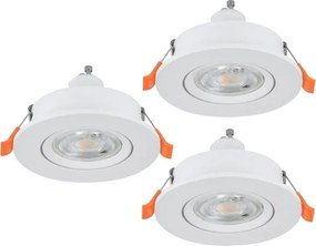 Eglo 902255 - SADA 3x LED Podh. bodové svítidlo BARRANCO 1xGU10/4,5W/230V bílá