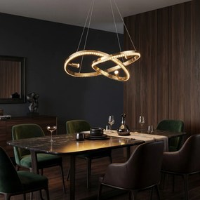 Toolight Toolight, LED závěsné svítidlo, 620 mm, 140W, 4000K, 5000lm, G158-CP, zlatá lesklá, OSW-06410