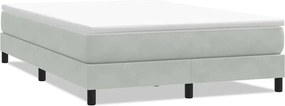 Postel Box Spring bez matrace světle šedá 140x210 cm samet 3315825