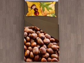 Gipetex Natural Dream 3D italské povlečení 100% bavlna Castagne - 140x200 / 70x90 cm