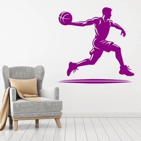 Živá Zeď Samolepka na zeď Basketbal Barva: černá