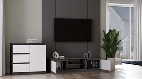 RTV stolek 140 - antracit + bílá