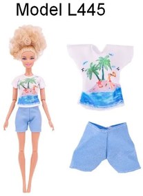 Oblečky pro Barbie - modré outfity Varianta: model L445