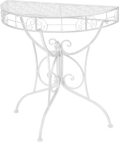 vidaXL Odkládací stolek vintage půlkruhový kovový 72x36x74 cm [245930] Barva: Stříbrná