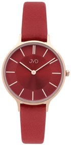Dámské módní designové hodinky JVD JZ202.3 s řemínkem z pravé kůže