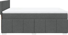 Box spring postel s matrací tmavě šedá 160x200 cm textil 3289413