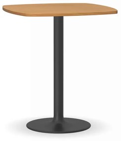 Konferenční stolek FILIP II, 660x660 mm, černá podnož, deska bílá