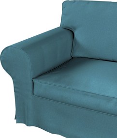 Potah na pohovku IKEA Ektorp 2-místná s lenoškou barva modrá látka pletený vzor