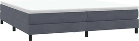 Postel Box Spring bez matrace tmavě šedá 200x210 cm samet 3315844