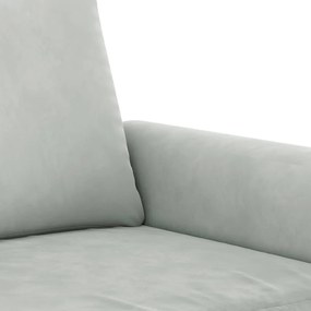 vidaXL 2dílná sedací souprava s poduškami samet [3202250] Barva: světle šedá