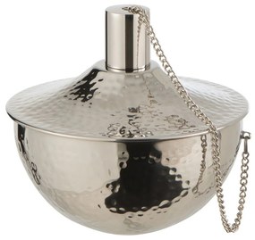 Nerezová olejová stolní lampa jemně tepaná - Ø15*14cm
