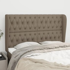 Čelo postele typu ušák taupe 147x23x118/128 cm textil 3118294