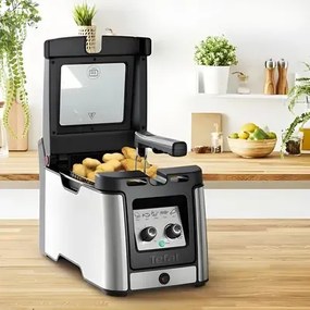 Tefal Clear Duo FR600D10 nerez/černá / Fritéza / 2000 W / 3,5 l / 150-