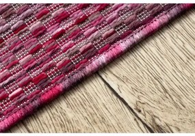Moderní FISY koberec SISAL 20774 Čtverce, melanž růžový velikost 200x290 cm | krásné koberce cz
