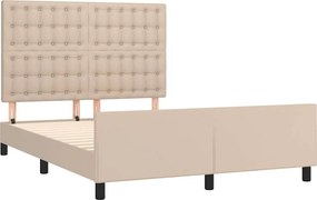Rám postele s čelem cappuccino 140x200 cm umělá kůže 3125578