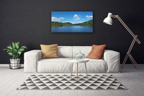 Obraz na plátně Jezero Les Krajina 120x60 cm