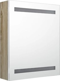 vidaXL LED koupelnová skříňka se zrcadlem 50 x 14 x 60 cm [326485] Barva: Černá