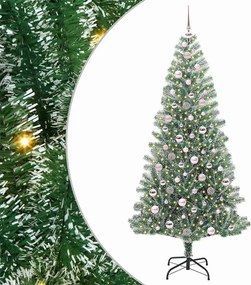 Umělý vánoční stromeček se sněhem a LED osvětlením 210 cm 3396826