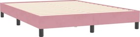 Box spring postel s matrací a LED růžová 160x210 cm samet 3316700