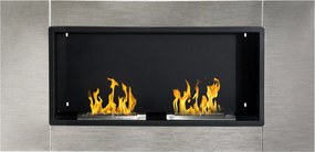 HOMCOM Nástěnný Bioetanolový Krb se 2 Hořáky, Kapacita 3L, 13600BTU, 110 x 54 x 14,5 cm | Aosom