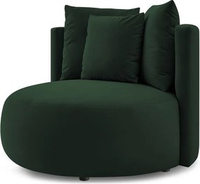 Tmavě zelené sametové křeslo Cesar – Bobochic Paris