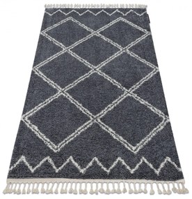 Kusový shaggy koberec BERBER ASILA šedý