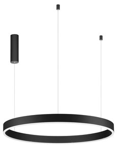 LED lustr Motif 80 černé CCT s dálkovým ovládáním