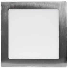 Ecolite Stříbrný vestavný LED panel hranatý 225 x 225mm 18W Barva světla: Teplá bílá LED-WSQ-18W/27/CHR