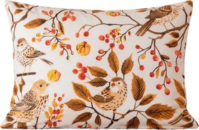 Povlak na polštář z mikrovlákna BIRDS PUMPKIN 70x90 cm, hnědý