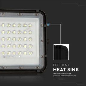 LED Venkovní solární reflektor LED/10W/3,2V IP65 4000K černá + DO