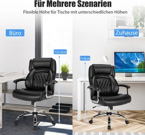 Costway Manažerská židle, ergonomická kancelářská židle, unese až 225 kg, psací
