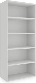 Vysoká skříň SimpleOffice 80 x 40 x 180 cm, bílá
