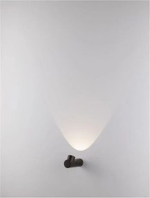 NV 9136176 Venkovní nástěnné svítidlo BRICE černý hliník skleněný difuzor Osram LED 6W 3000K 220-240V IP54 - NOVA LUCE