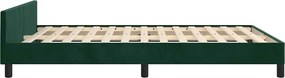 Rám postele bez matrace tmavě zelená 140 x 190 cm samet 3125632
