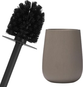 WC kartáč Stripe, šedá/s černými prvky