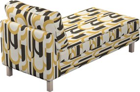 Potah na šezlong IKEA Karlstad samostatný, krátký barva vícebarevná látka pletený vzor, vzorované