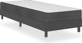 Postel boxspring tmavě šedá textil 100 x 200 cm 3054706