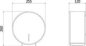 Mexen Spira-V, zásobník na toaletní papír, broušená ocel, 70K550-01