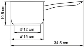 KOLIMAX - české nerezové nádobí Hrnec s rukojetí KOLIMAX KLASIK 15 cm, 1,5 l