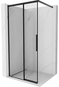 Mexen Rox Sprchová stěna Walk-in levá 100 x 200 cm, černý rám 8 mm, černá - 8C2-100-003-70-70-L