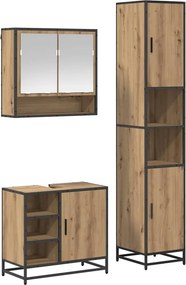 Sada koupelnového nábytku 3 ks Artisanový dub Kompozitní dřevo 3402439