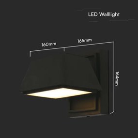 LED Venkovní nástěnné svítidlo LED/15W/230V IP65 3000K černá
