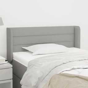 Čelo postele typu ušák světle šedé 83x16x78/88 cm textil 3118882