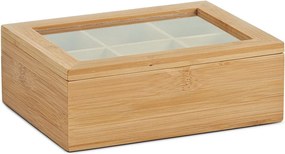 Bambusový čajový box v pytlích - 6 přihrádek, ZELLER
